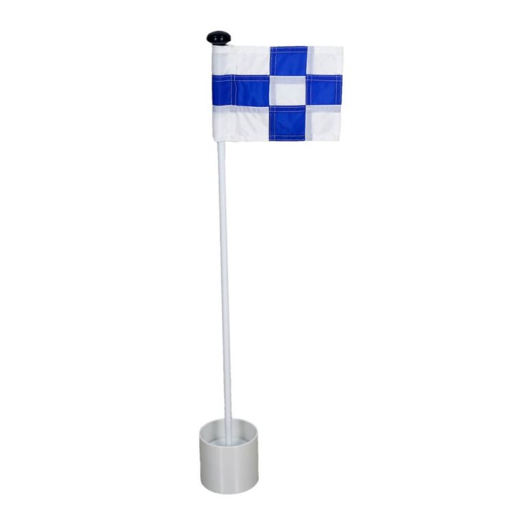 Golf Poles + Flags (Checkered) - Turf USA